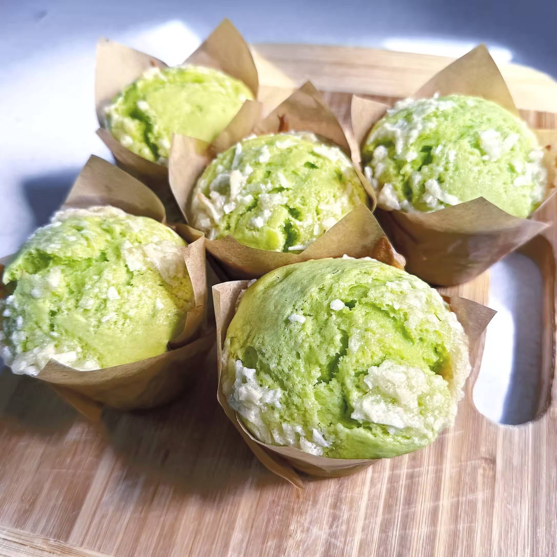 Buko Pandan Muffins with a Coconut Strudel - The Sarap Spoon